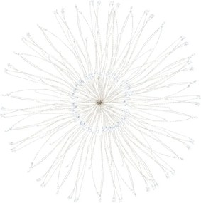 LED Hvězda Supernova - 30cm, 100LED, 8 funkcí, IP44, studená bílá