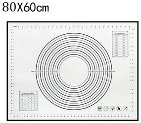 Silikonová kuchyňská podložka s měřítkem - nepřilnavá (v 8 velikostech) Barva: Černá, Velikost: 80x60 cm