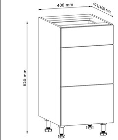 Kuchyňská linka LANGEN ap | 240 cm | PUSH OPEN | artisan