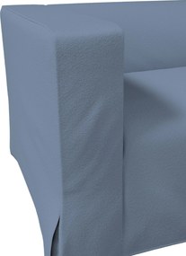 Potah na pohovku Klippan 2-místná, dlouhý s rohovými záhyby barva modrá látka pletený vzor