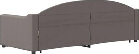 Válenda s přistýlkou a zásuvkami taupe 80 x 200 cm textil 3197564