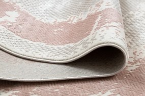 Dywany Łuszczów, Kusový koberec Core A004 Frame beige/pink, 180x270, růžová, chodba / předsíň