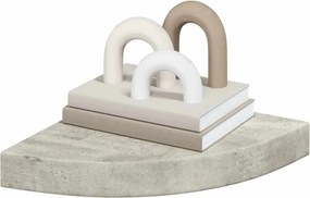 Nástěnné rohové police 4 ks betonově šedé 25 x 25 x 3,8 cm MDF 326635