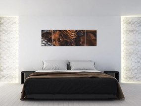 Obraz ležících psů (170x50 cm)