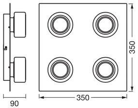 Ledvance -LED Koupelnové stropní svítidlo ORBIS FLAME 4xLED/5,5W/230V IP44 chrom