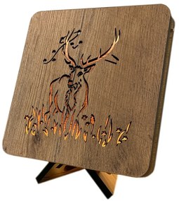 Li-Go "Jelen" lampa 19x19cm provedení povrchu: ořech