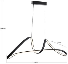 Brilagi-LED Stmívatelný lustr na lanku TWISTER LED/60W/230V 3000-6000K černá+DO