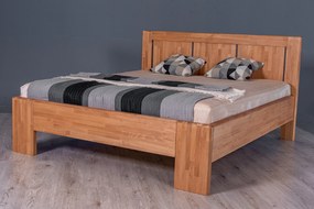 Masivní postel PARIS - Solwo Design Dřevo a odstín oleje: DUB Cink - Olej odstín DO205, Rozměr spací plochy: 240x200