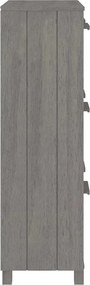 Botník HAMAR světle šedý 59,5 x 35 x 117 cm masivní borovice 340515