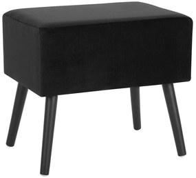 Noční stolek černý samet EUROSTAR Beliani