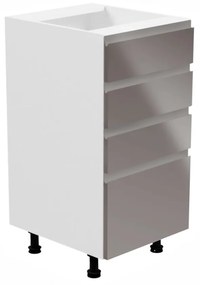 Dolní kuchyňská skříňka D40S4 Aurellia (bílá + lesk šedý). 1015820