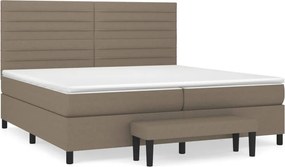 Box spring postel s matrací taupe 200x200 cm textil 3136705