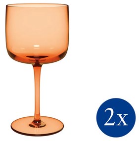 Sada sklenic na víno z kolekce LIKE GLASS APRICOT, 2 ks