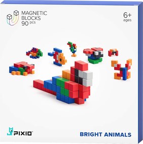 PIXIO Bright Animals - Magnetická stavebnice
