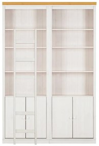 Bílá knihovna z borovicového dřeva 148x223 cm Anita – Støraa