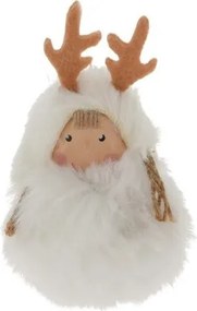 Závěsné děvčátko s parohy – bílé 11 cm