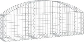 Klenutý gabionový koš 150 x 30 x 40/60 cm pozinkované železo 153442