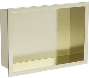 Mexen X-Wall-R výklenková polička s límcem 30 x 20 cm, zlato kartáčovaná - 1950302010