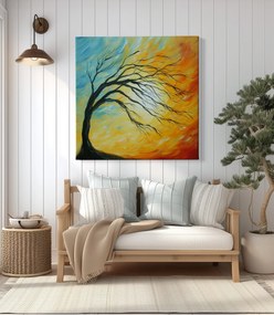 Obraz na plátně - Strom života Plápolání duše FeelHappy.cz Velikost obrazu: 80 x 80 cm