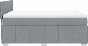 Box spring postel s matrací světle šedá 160 x 200 cm textil 3289419