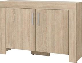 CEZAR s | komoda 12 s policí | 120 cm | sonoma