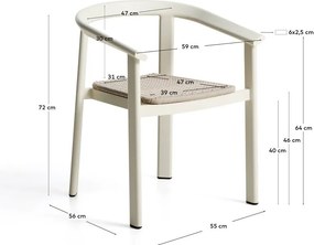 Krémová zahradní židle Erice – Kave Home
