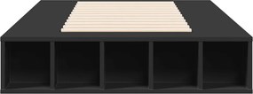 Rám postele černý 100 x 200 cm kompozitní dřevo 3280511