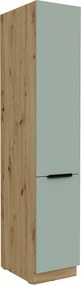 ARIA st | vysoká skříňka 40 DK-210 2F potravinová s policemi | 40 cm | ANTI FINGERPRINT povrch | artisan/aquamarine