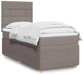 Box spring postel s matrací taupe 90x200 cm textil 3291943