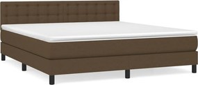 Box spring postel s matrací tmavě hnědá 160x200 cm textil 3140388