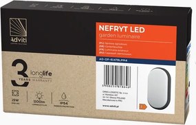 LED Venkovní svítidlo ORNO AD-OP-6147BLPM4 NEFRYT, 15W, 4000K, IP54, černá