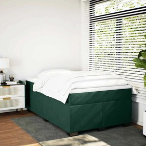 Box spring postel s matrací tmavě zelená 120 x 200 cm samet 3285278