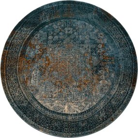Koberec OMEGA MAMLUK tmavě modrý / hnědý kruh