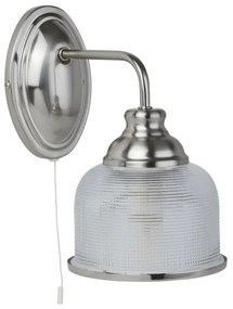 Searchlight 2671-1SS Nástěnná lampa BISTRO satin s vypínačem