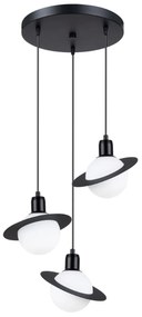Sollux Lighting Závěsné svítidlo HYPERION 3P Černá
