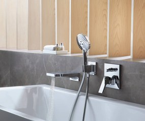 Hansgrohe Metropol, vanová baterie pod omítku s bezpečnostní kombinací, chromová, 32546000