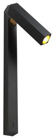 Lineární nástěnná lampička s vypínačem Mick Snooze Barevná varianta: Černá / Zlatá, Teplota chromatičnosti: 3000 Kelvinů