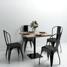 Bistro stolek MDF a ocel čtvercový 80 x 80 x 75 cm 245614