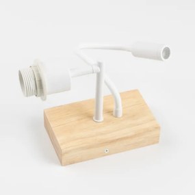 Brilagi - LED Flex. lampa BOBO WOOD 1xE27/25W/230V + LED/3W dub/bílá/zvířátka