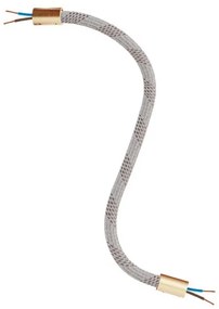 creative cables Creative flex - ohebná trubice potažena světlou směsí textilií RM72 Délka: 30 cm, Barva komponentu: Matná bronz