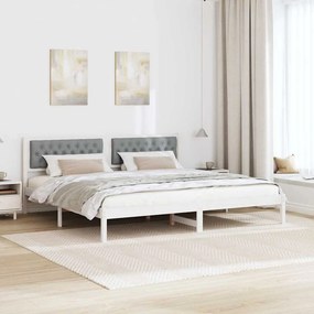 Rám postele Světle šedá 200 x 200 cm Masivní borové dřevo 3394237