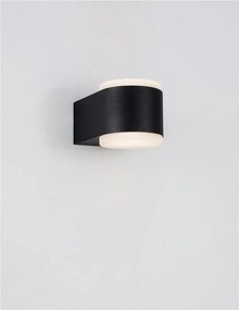 NV 9200202 Venkovní nástěnné svítidlo NUS černý hliník a akrylový difuzor LED 2x4W 3000K 100-240V 120st. IP54 světlo nahoru a dolů - NOVA LUCE