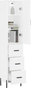 Skříň highboard bílá 34,5 x 34 x 180 cm kompozitní dřevo 3198857