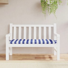vidaXL Poduška na zahradní lavici 120x50x7 cm oxfordská látka [361600] Barva: Modro-bílá
