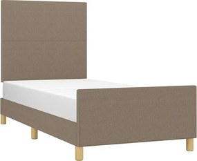 Rám postele bez matrací taupe 90x190 cm textil 3124859