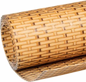 Balkonová zástěna světle hnědá 1 000 x 90 cm polyratan 156278