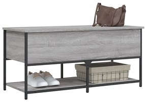 Úložná lavice šedá sonoma 100 x 42,5 x 47 cm kompozitní dřevo