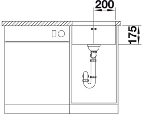 Nerezový dřez Blanco SUPRA 400 U Nerez kartáčovaný