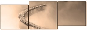 Obraz na plátně - Most v mlze - panoráma 5275FE (120x40 cm)