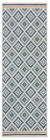 Žluto-modrý vnitřní a venkovní koberec 80x230 cm Zia Trellis – Flair Rugs